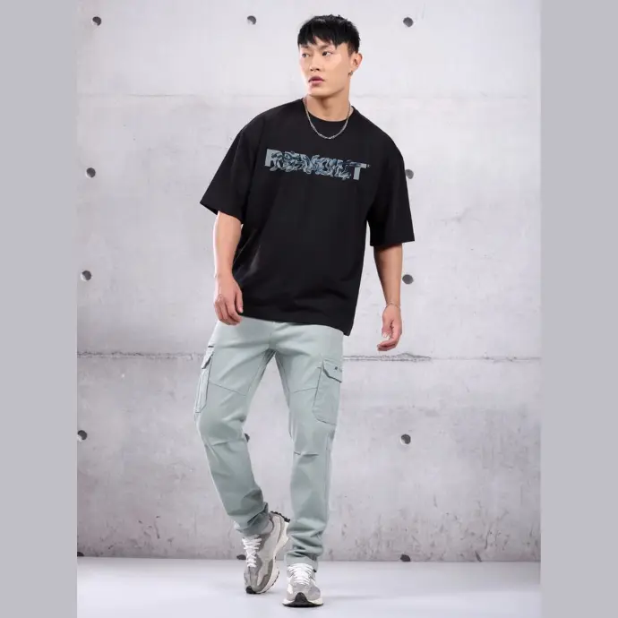 Everyday Oversized Tee - Revolt (Black) | Crazy Chic